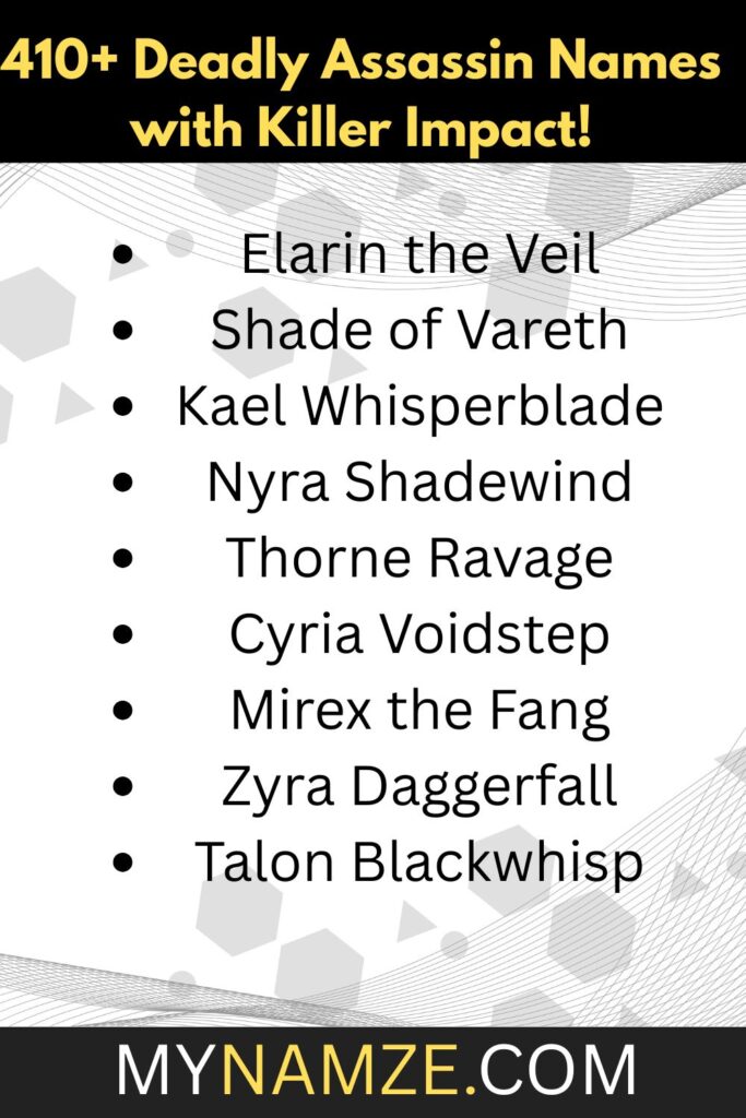 410+ Deadly Assassin Names with Killer Impact!