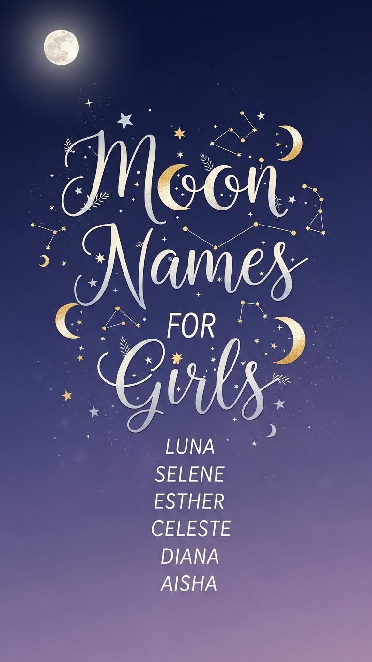 889+ Moon Names for Girls: Unique, Trendy & Beautiful Lunar Names